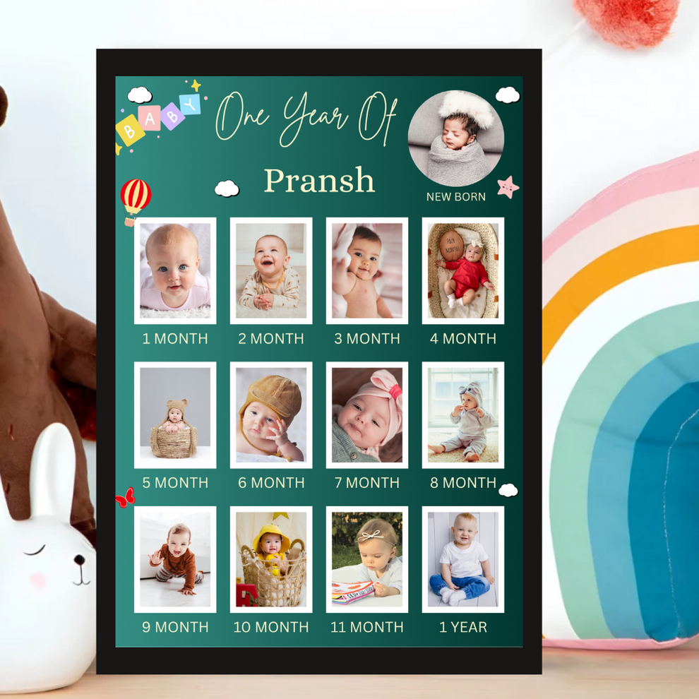 1 Year Baby Photo Frame Design 2 – Edamaa